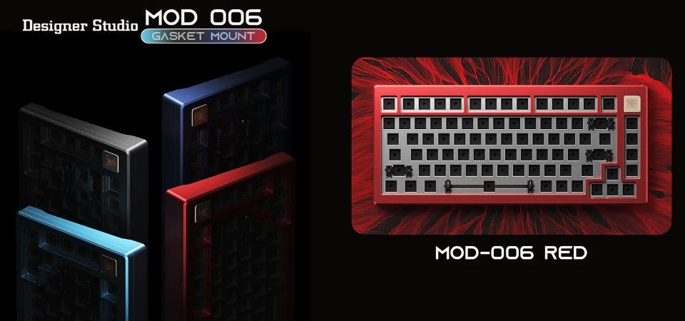 Buy Akko MOD 006 Hot-Swappable Barebone Keyboard Classic Red ...