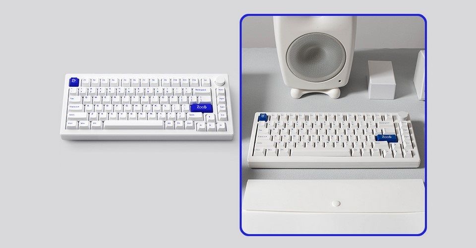 Buy Akko MOD007 PC Blue on White Hot-Swap CS Piano Keyboard ...