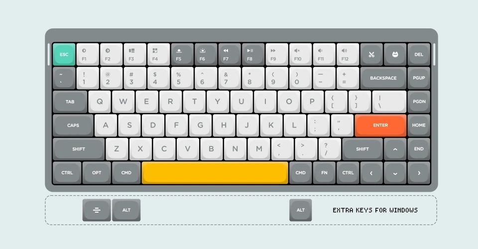 Buy NuPhy Air75 Low-Profile Hot-Swap RGB Keyboard Brown Switch ...