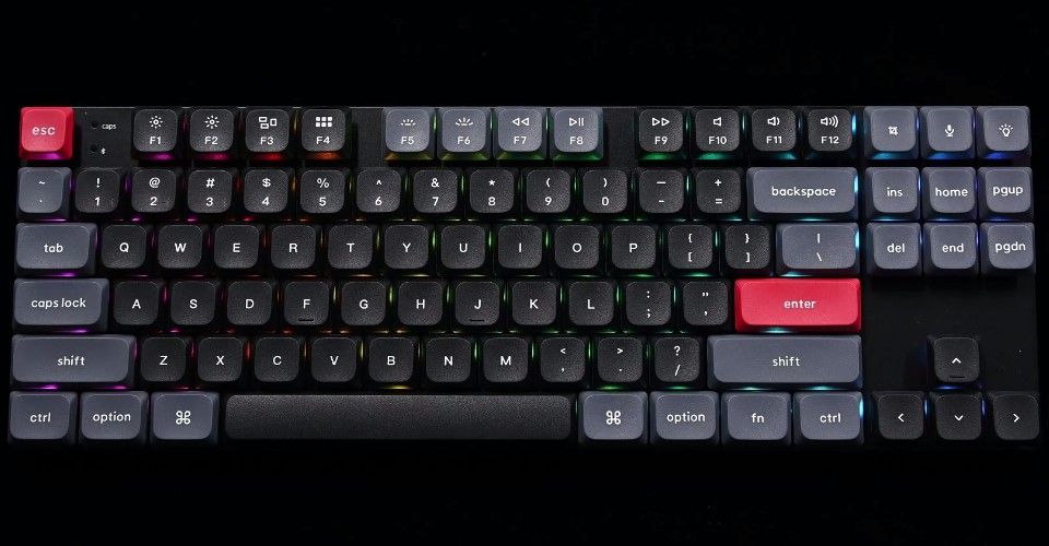 Buy Keychron K1 Pro QMK Wireless Low-Profile RGB Mech Red Switch [K1P-H1] | PC Case Gear Australia