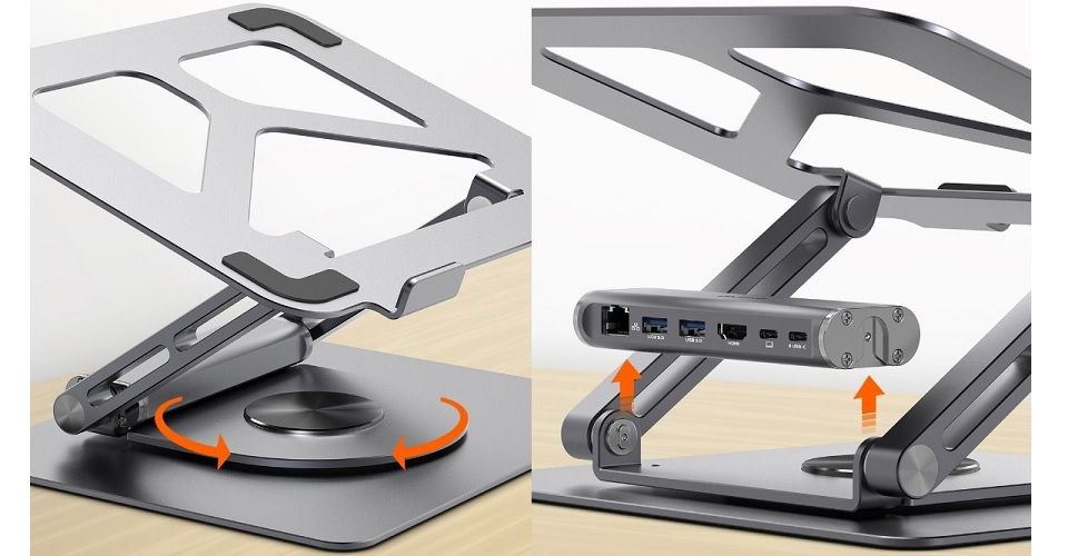 Buy Mbeat Stage S12 Rotating Laptop Stand with USB-C Dock [MB-STD ...