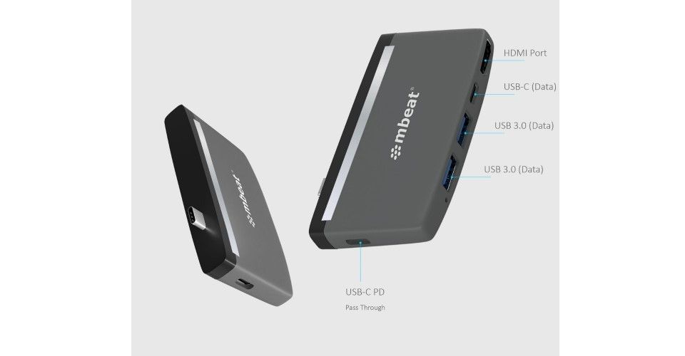 Buy Mbeat Essential Pro USB-C PD Hub [MB-UCH-59GRY] | PC Case Gear ...