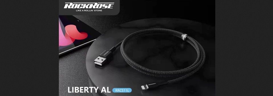 Buy RockRose Liberty AL Lightning MFi Cable 1m [RRCS11L] | PC Case Gear ...
