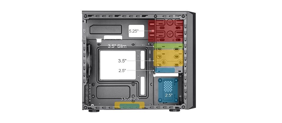 Buy SilverStone FA313-B M-ATX Case - Black [SST-FA313-B] | PC Case Gear ...