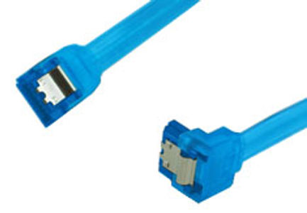 Buy 50cm 90-Degree Blue Sata Cable with Lock [BLUE-SATA] | PC Case Gear ...