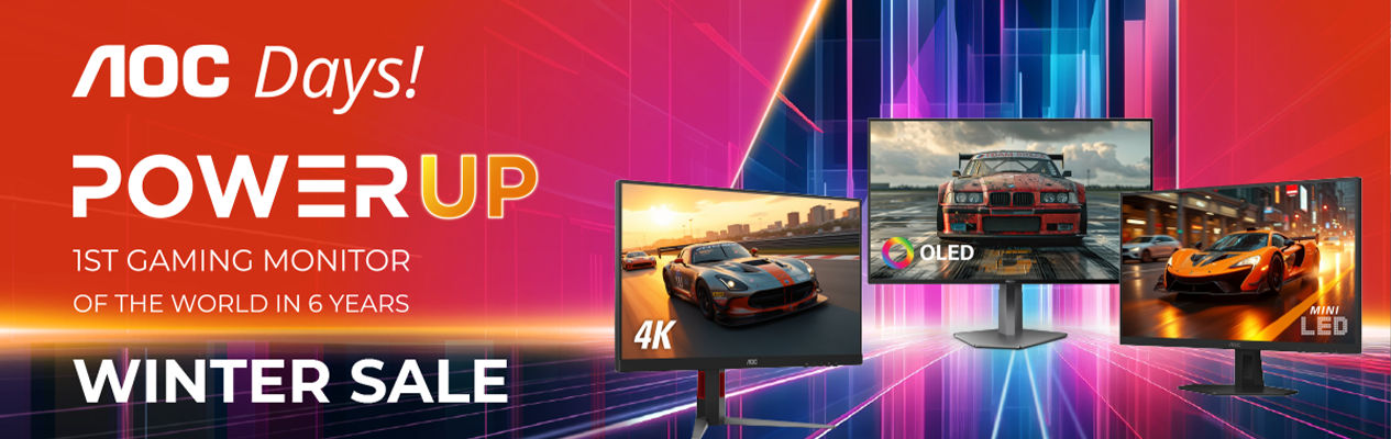 AOC Monitor Winter Sale | PC Case Gear