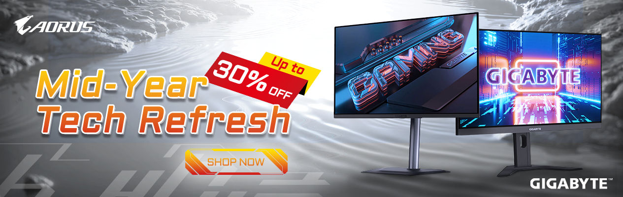 Gigabyte Monitor Mid-Year Tech Refresh | PC Case Gear