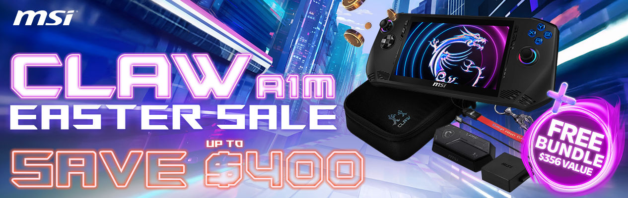 MSI Claw A1M Easter Sale | PC Case Gear