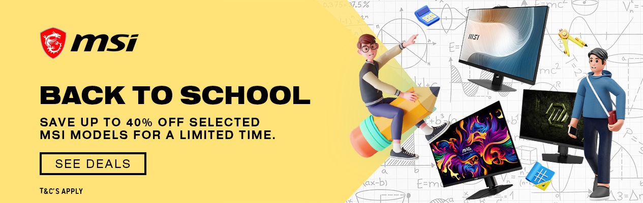 MSI Monitors Back to School Sale | PC Case Gear